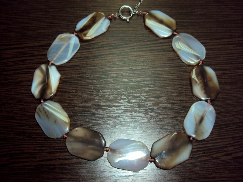 Колье, агат