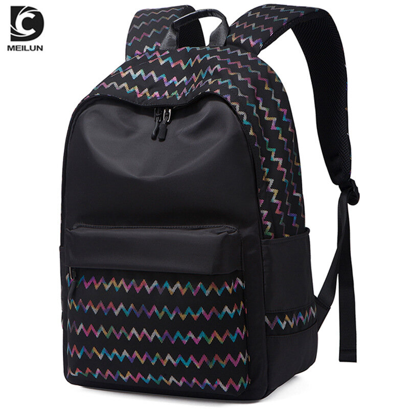 Рюкзак школьный "Харадзюку", яркий черно-красный, для старшеклассников