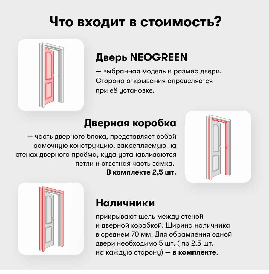 Дверь межкомнатная комплект с коробкой и наличниками 90 — купить в ...