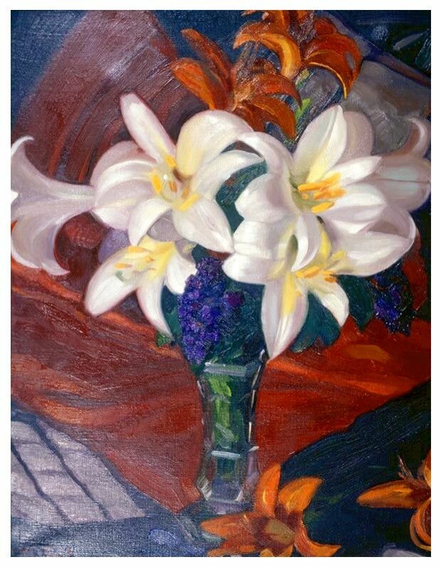 Лилии (белые). Репродукция А3 (плакат)