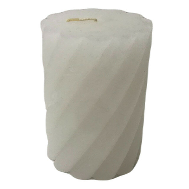 HOME INTERIORS Свеча-столбик Рустик витая белая без аромата 7,4х10 см, 25 ч/г