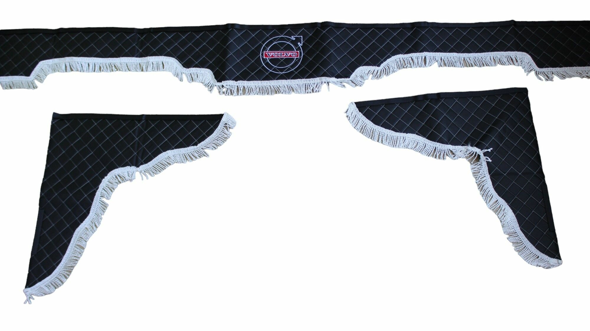 Ламбрекен Volvo лобового стекла и угол (черный/вышивка)