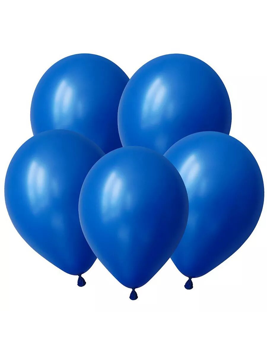 Синий, Пастель (Яркий Синий) / Navy blue, латексный шар (10"/25 см ) 50 шт. / DECOBAL, Вьетнам