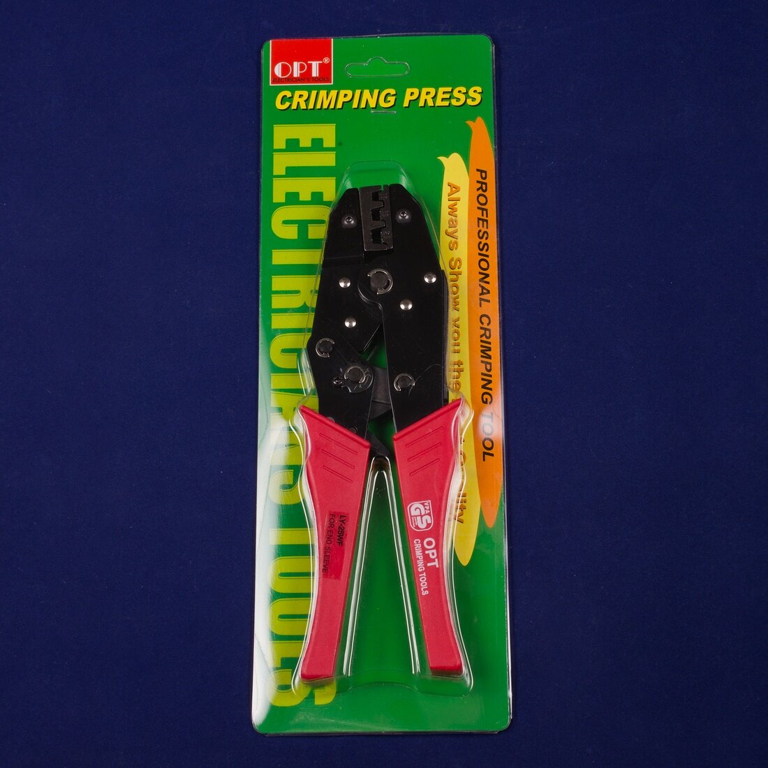 Кримпер OPT LY-25WF для обжима изолированных трубчатых кабельных наконечников 10, 16 и 25 мм2