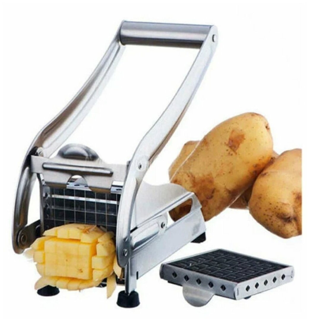 Картофелерезка Potato Chipper, нержавеющая сталь, серебристая