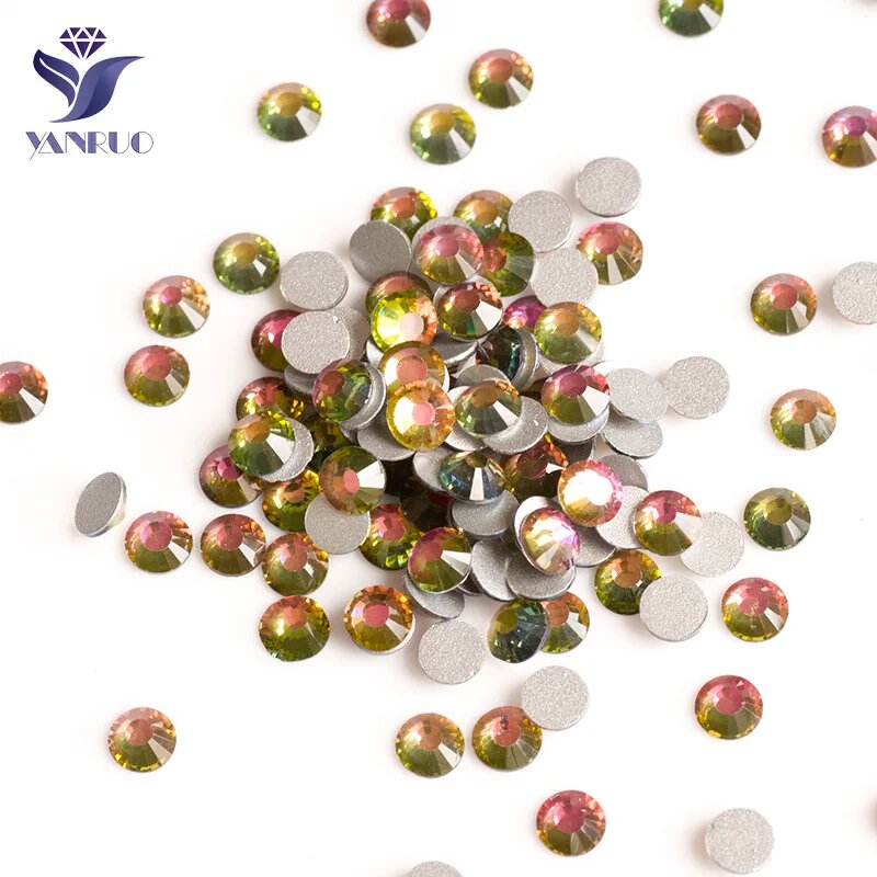 YANRUO стеклянные стразы SS6 SS8 SS10 SS12 SS16 SS20 SS30 холодная SS6 1440Pcs, Vitrail Medium