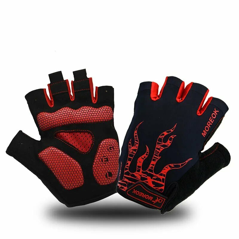 Велосипедные перчатки MOREOK красные, XXL, AK050Red