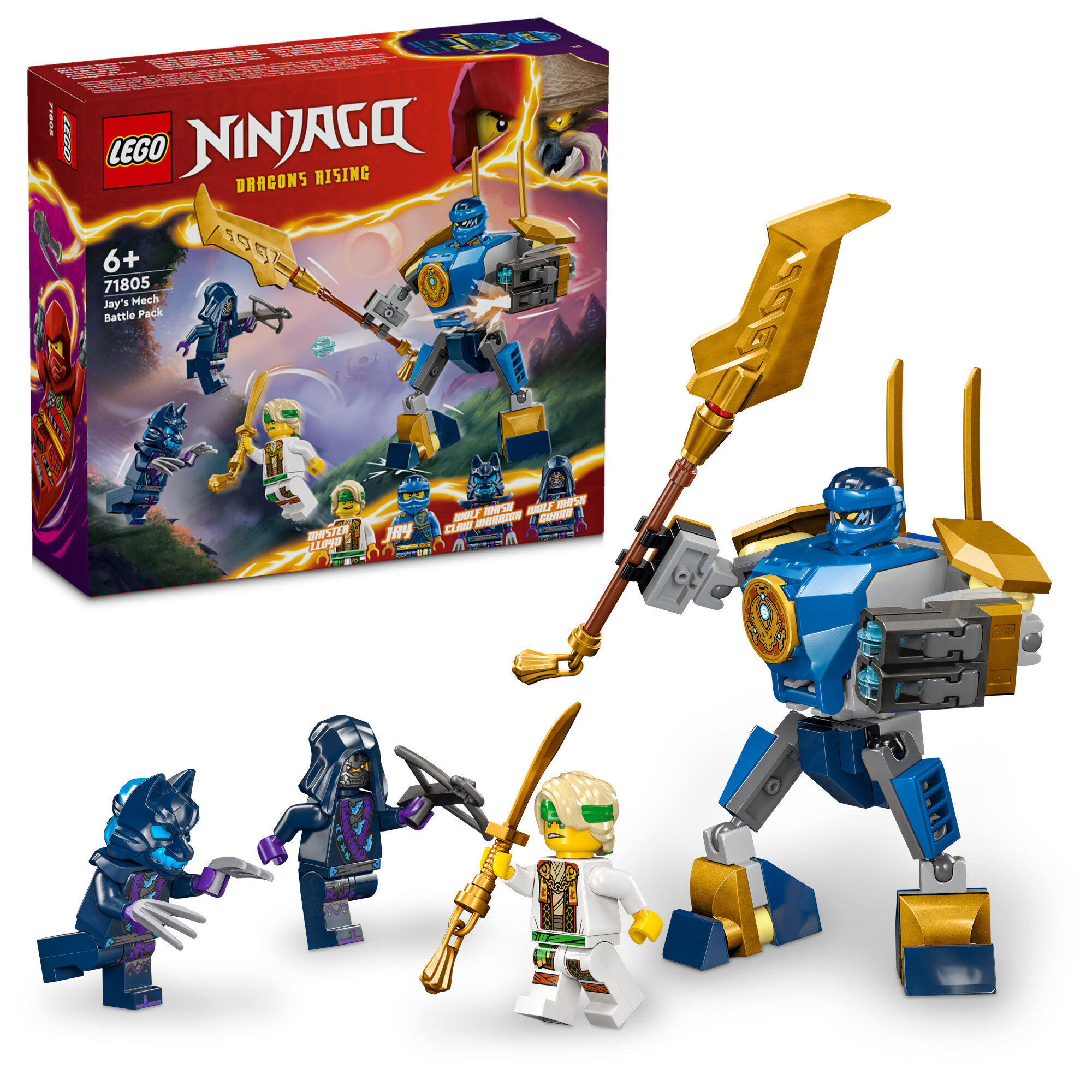 Конструктор LEGO Ninjago 71805 Боевой робот Джея, разноцветный, 78 дет.