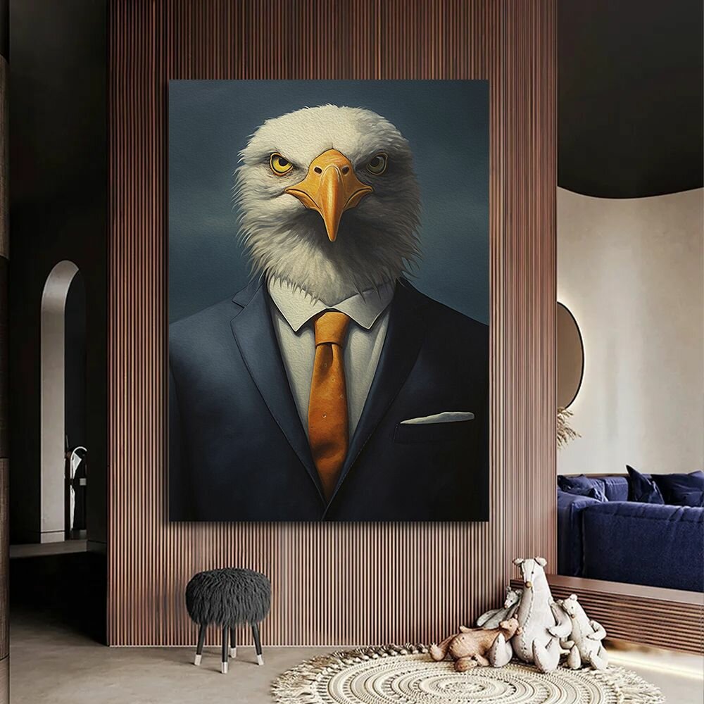 Картина Орёл в костюме, 30х40 см.