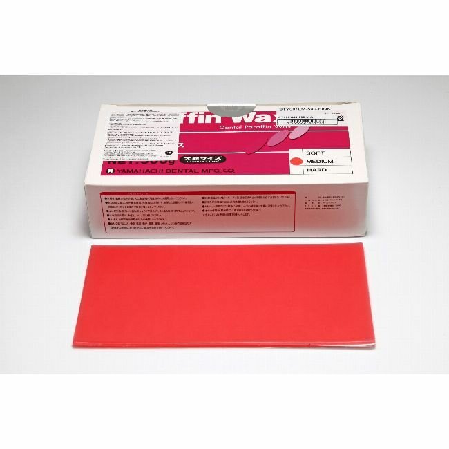 Стоматологический воск: воск базисный в пластинах PARAFFIN WAX (170*85*1,4 мм) Medium, розовый, 500г.