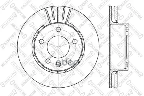 Диск тормозной передний Opel Omega 1.8-2.3TD 86> Stellox арт. 60203611VSX