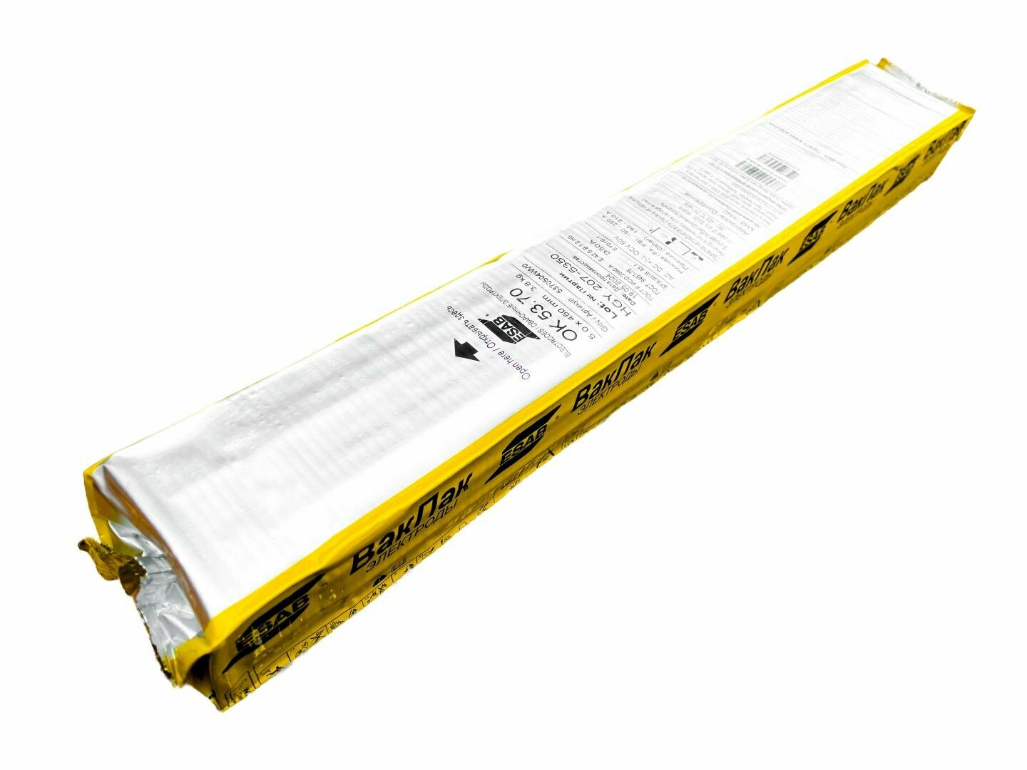 Электроды ESAB OK 53.70 ф 5,0 мм х 450 мм VacPac (3,8кг)