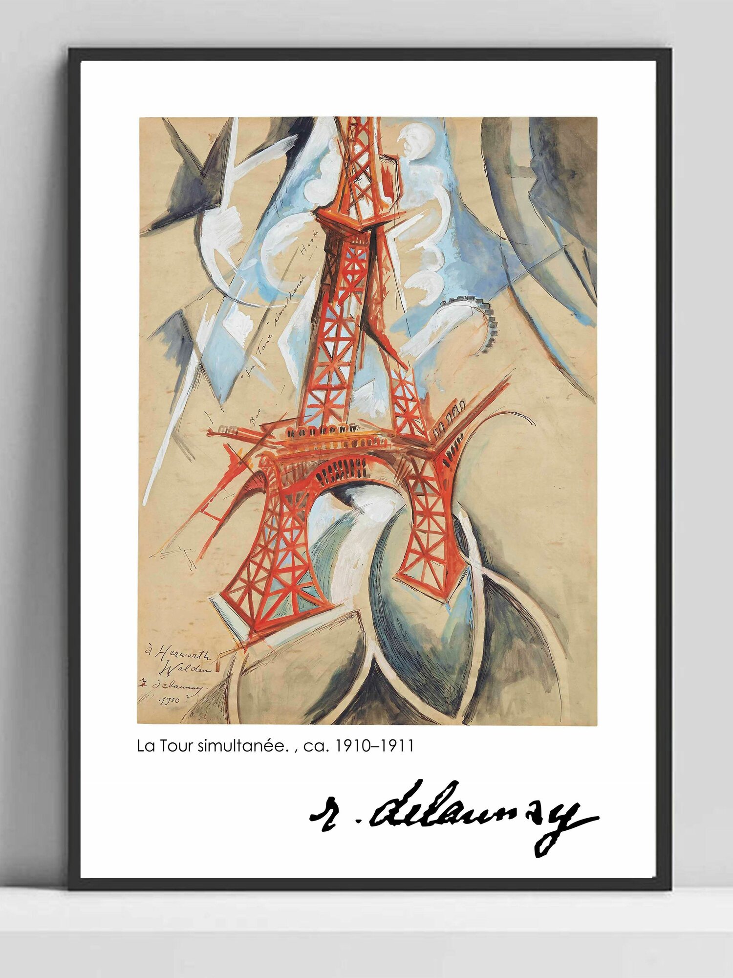 Картина Робер Делоне / Robert Delaunay Эйфелева башня, без рамы, размер A2