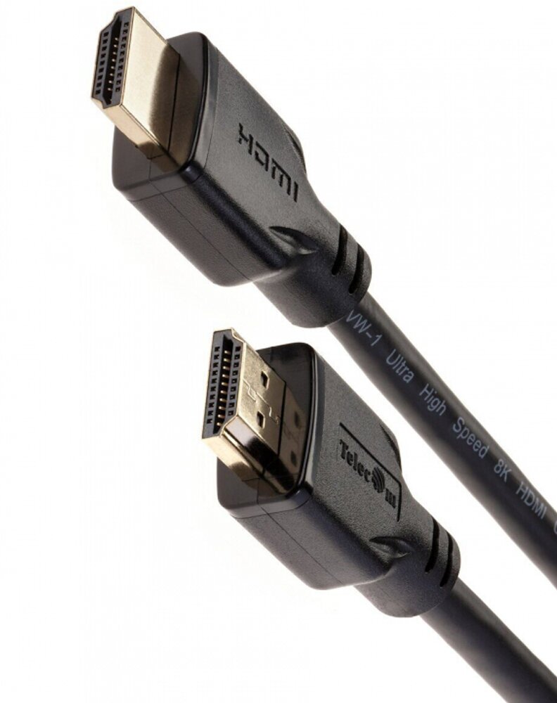 Кабель HDMI(m) - HDMI(m) TELECOM TCG255, 2.0м, 8K, 60Гц, цвет: чёрный