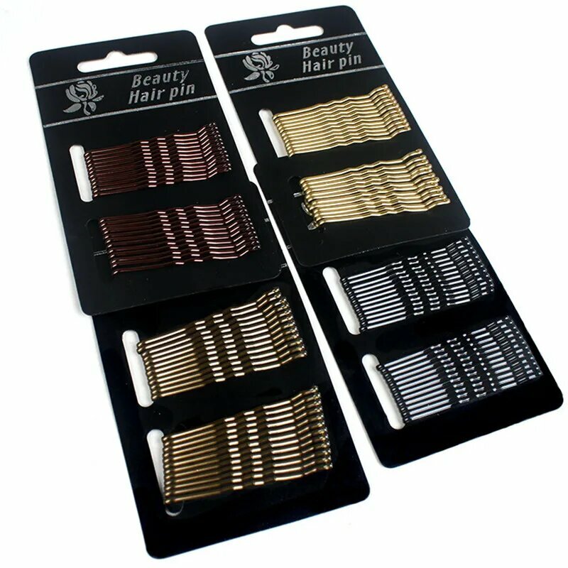 Заколки для волос ASHAIE, Gray gold, 24 шт.