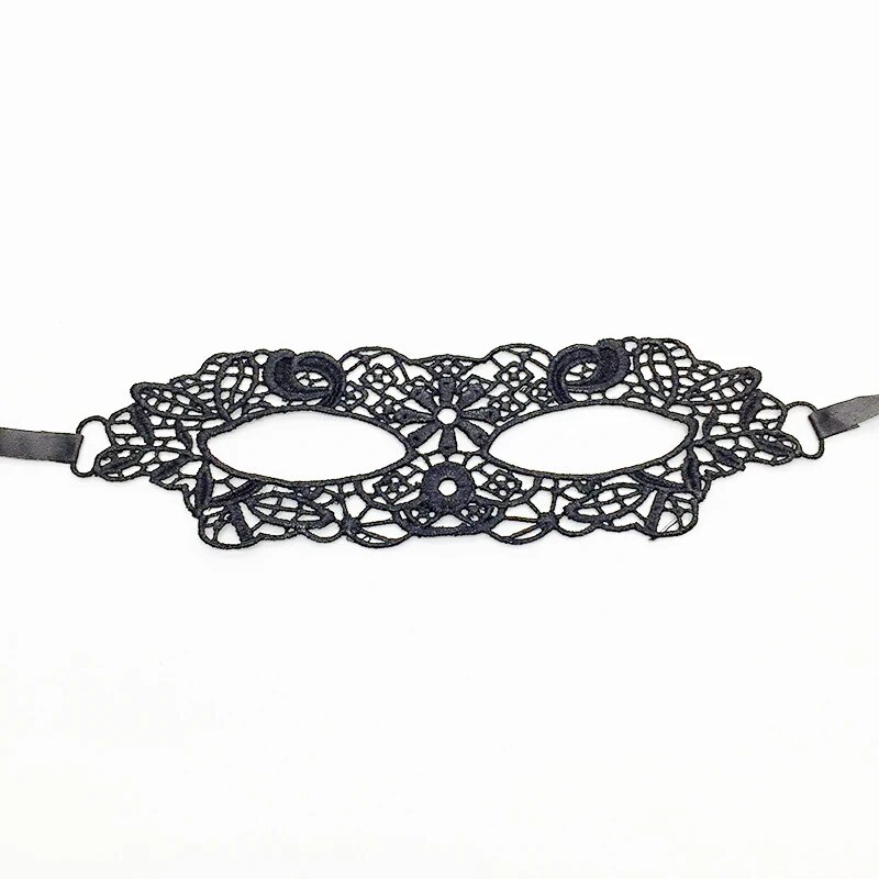 Кружевная маска ZPDH черная Eight petals