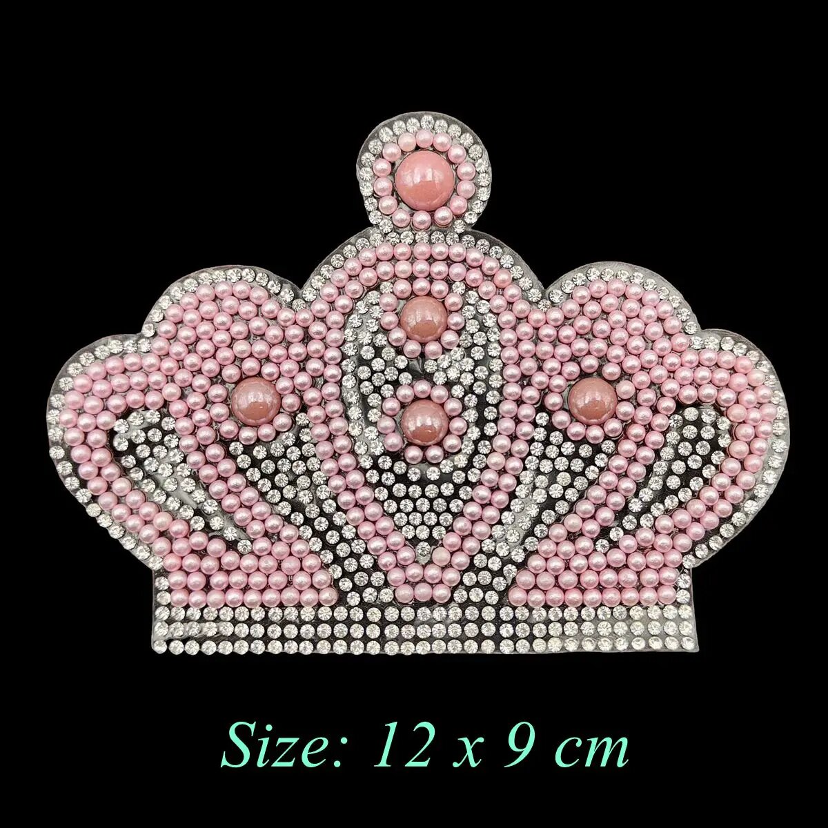 Стразы Crown Розовый 12x9см A03P