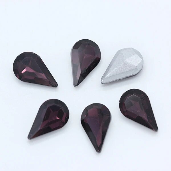 Хрустальные капли QiARSOYOO 5-13 мм Фиолетовый, 6x10mm 20pcs, Violet