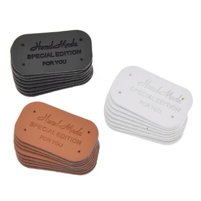 Кожаные этикетки для одежды 24 шт. 24pcs with 3colors