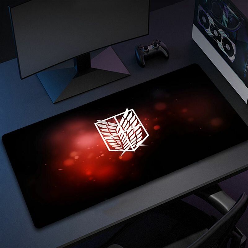 Атака на гигантского Аллена коврик для мыши 40x90 см Компьютерная анимационная игра HD Силиконовый настольный коврик