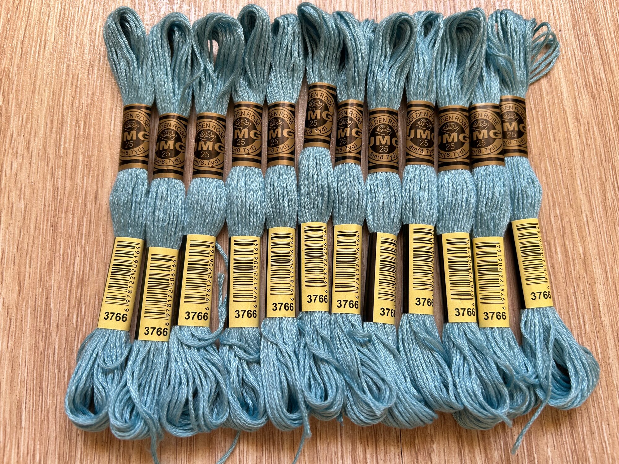 Нитки для вышивания JMC мулине (150-3866) 100% полиэфир 12 штук x 8 м