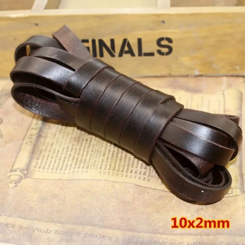 REGELIN Кожаный шнур из коровьей кожи 2 метра 2/3/4/5/6/8/10 мм flat 10x2mm