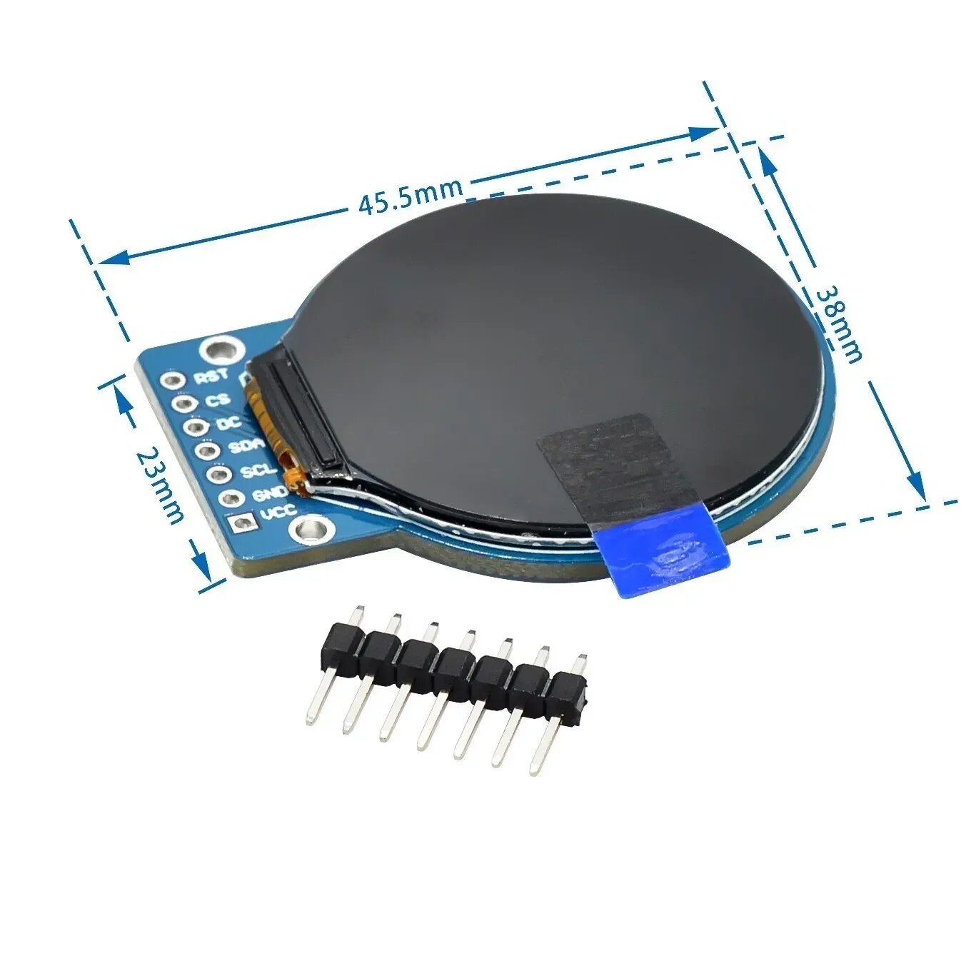 Круглый TFT ЖК-дисплей 2.4" GC9A01, Цвет: Circular plate