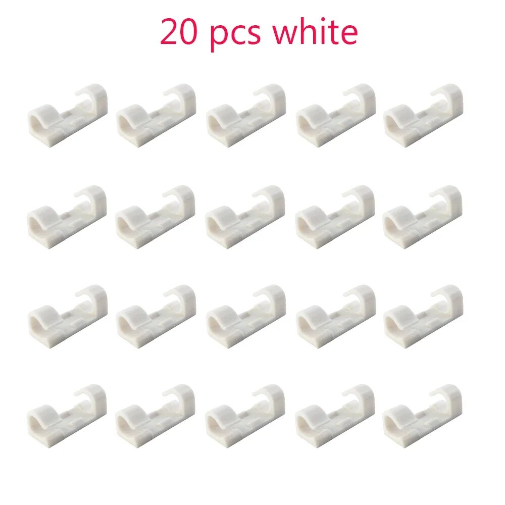 Кабельные зажимы пластиковые 20 шт. 20pcs white