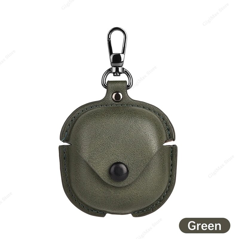 Кожаный чехол для наушников Samsung Buds 2 Pro FE LUEROD For Galaxy Buds FE, Green