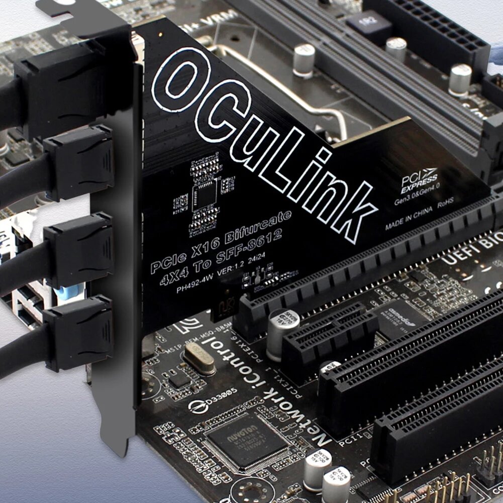 PCIe X16 к SFF 8611 и 8612 адаптер