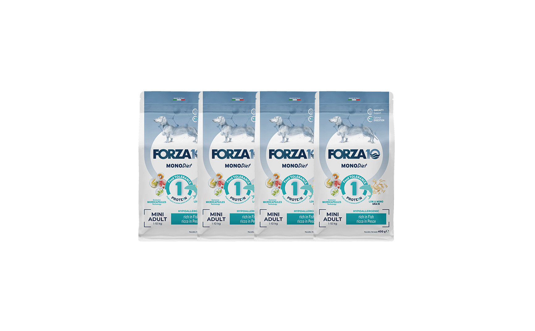 FORZA10 Корм для взрослых собак мелких пород из рыбы 0,400 кг х 4 шт.