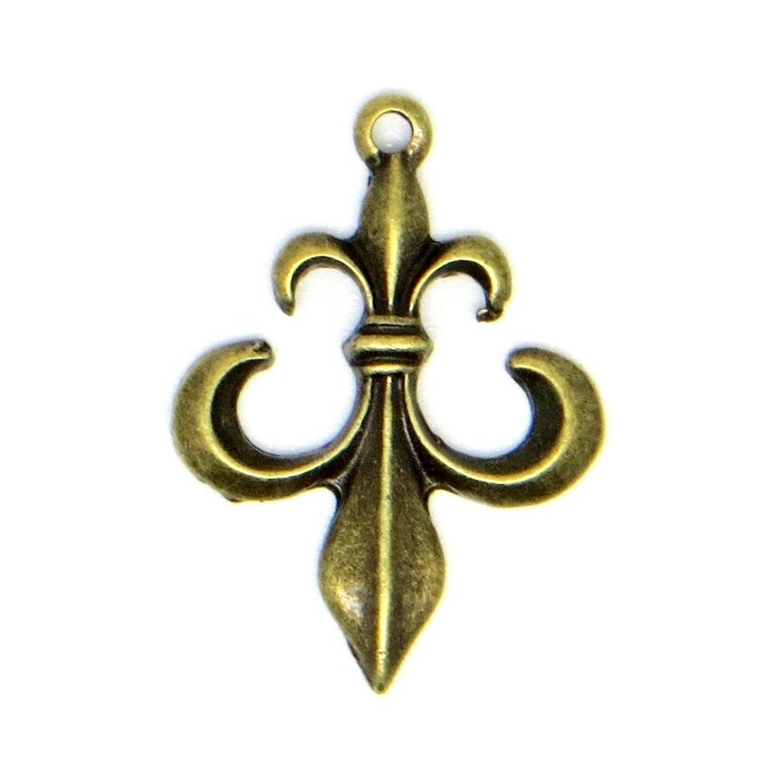 Набор шармов для рукоделия Рукоделие металлические, Королевские лилии, 40х30 мм