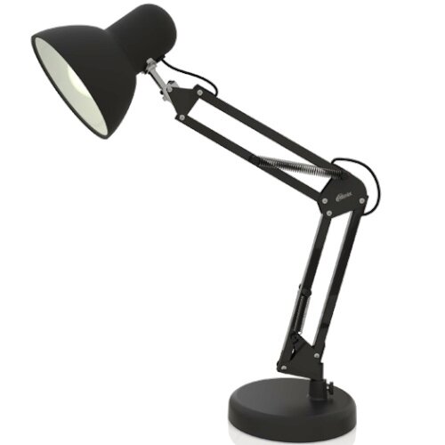 Светильник настольный Ritmix LED-745E Black высота до 50см 220в 40вт цоколь E27 - 1.5м чёрный