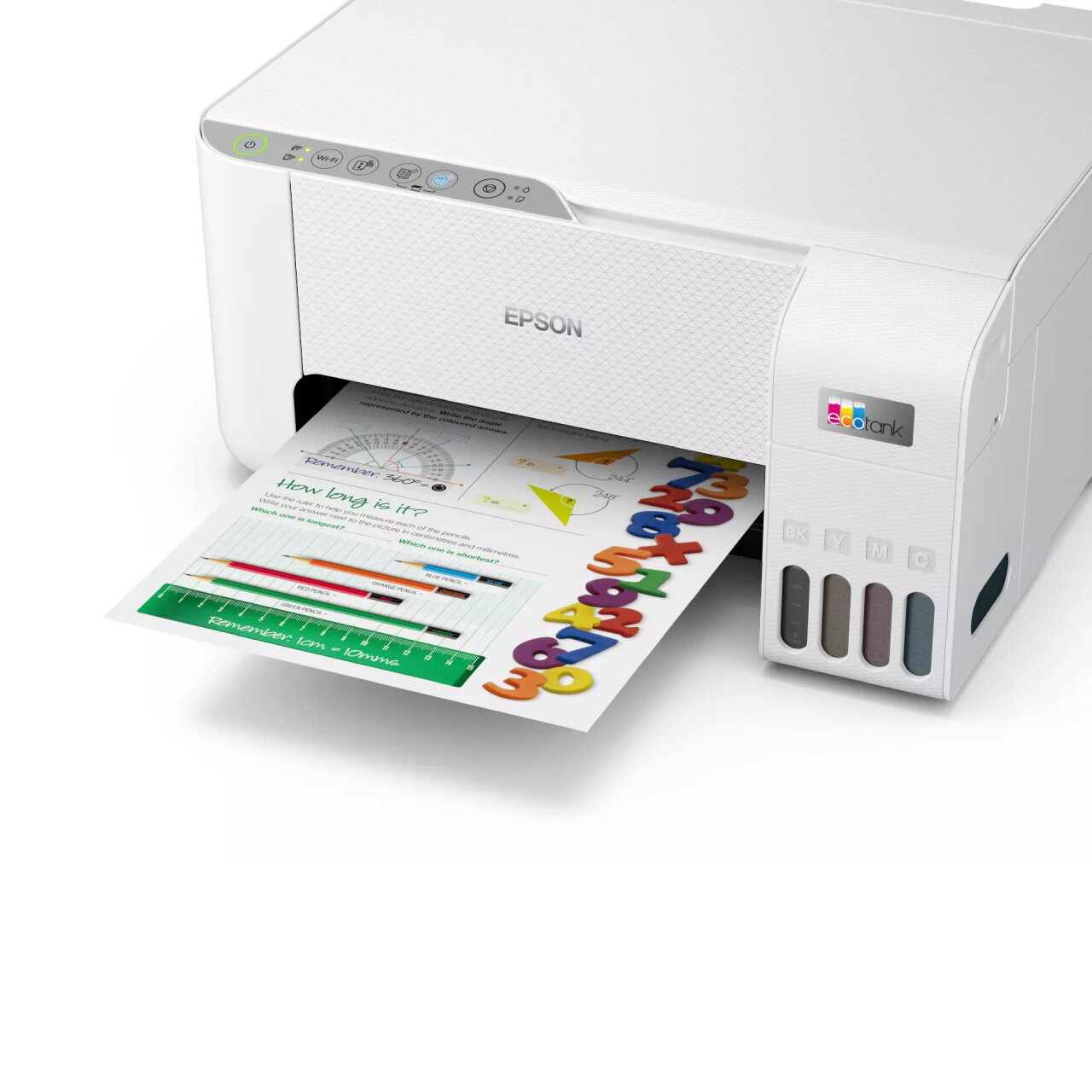 МФУ струйное Epson L3256 цветная печать, A4, 5760x1440 dpi, ч/б - 10 стр/мин (А4), USB Type-B, Wi-Fi, СНПЧ — фото 1