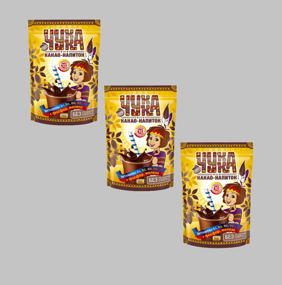 Какао-напиток Чукка 250 грамм 3 штуки