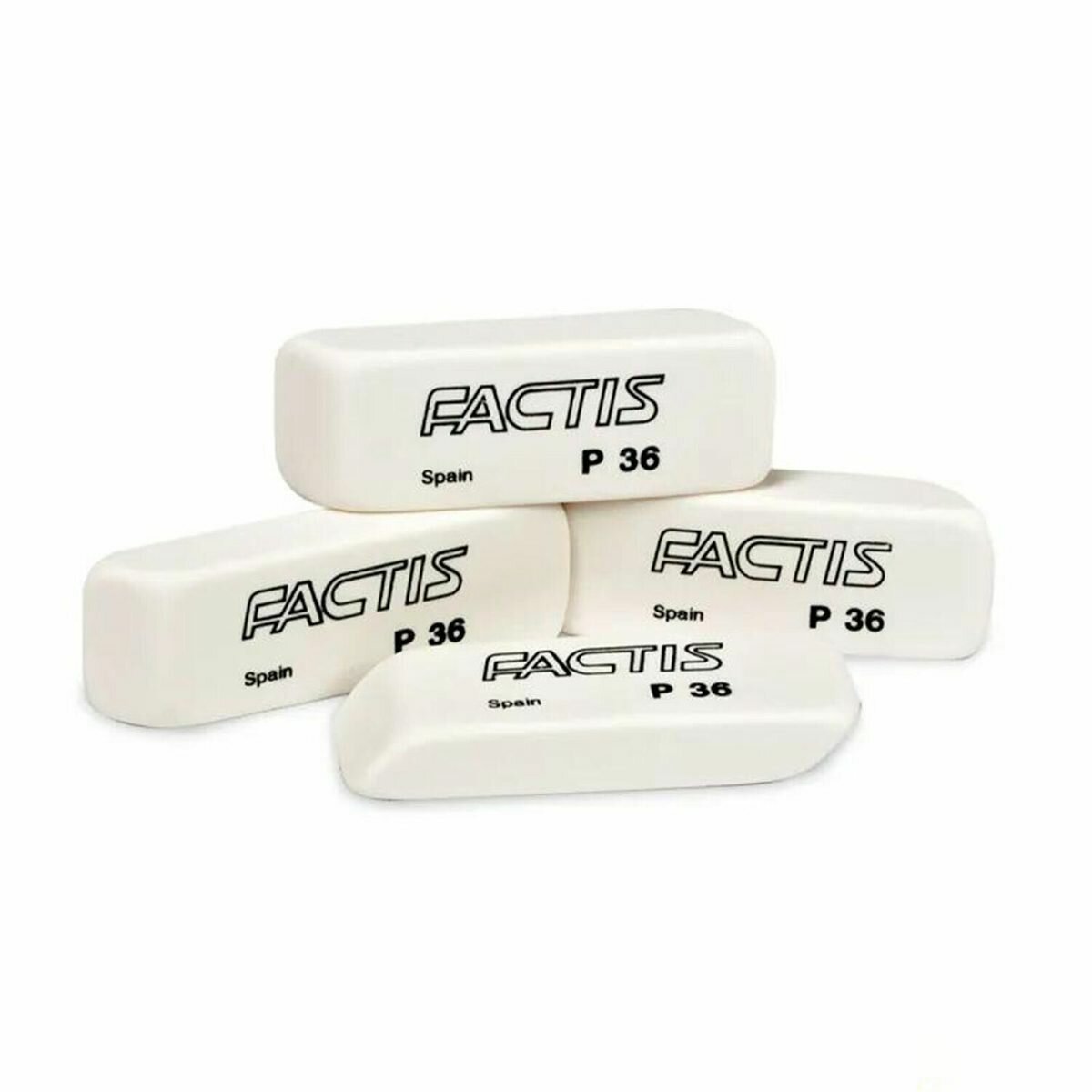 Ластик Factis P 36, 56х20х9мм, белый, прямоугольный, скошенные края (CPFP36B), 900шт.