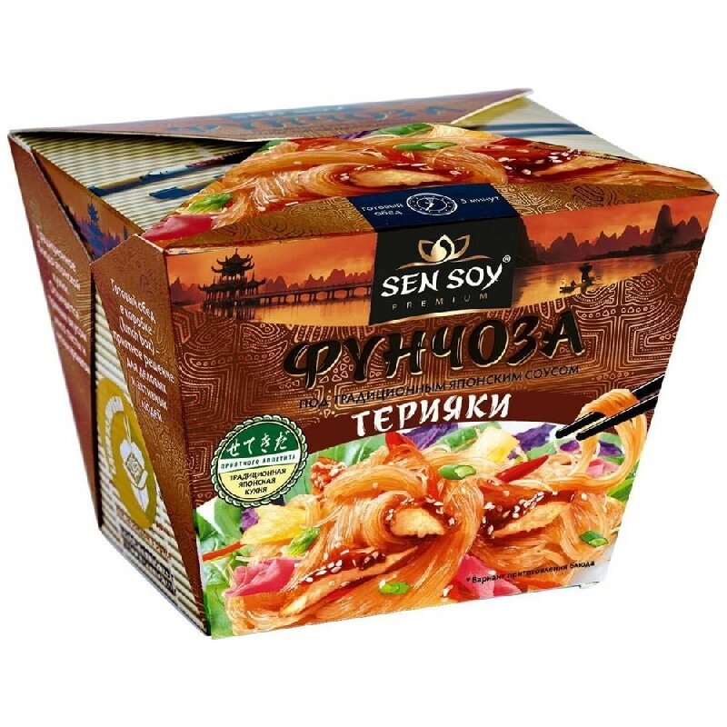 Вермишель SENSOY Премиум б/п Фунчоза под японским соусом терияки 125г