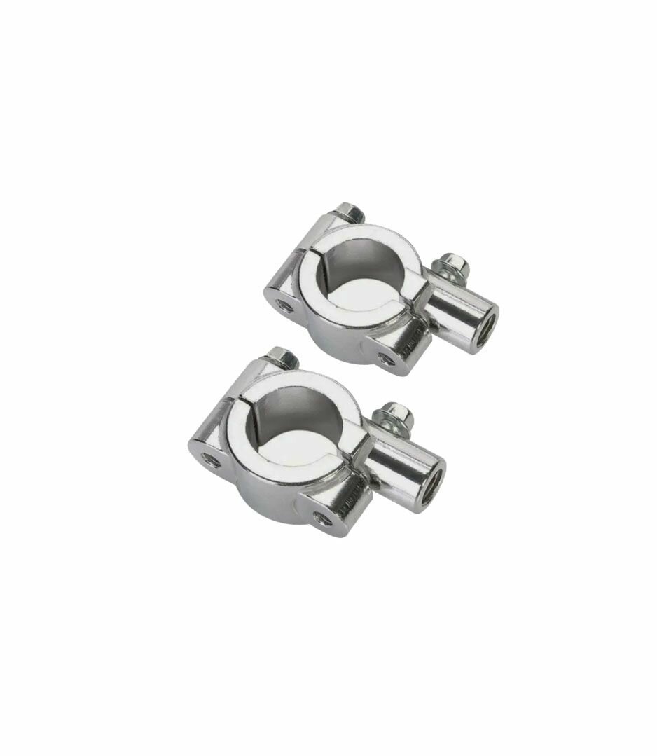 Хомуты на руль для крепления зеркал с резьбой М8, пара