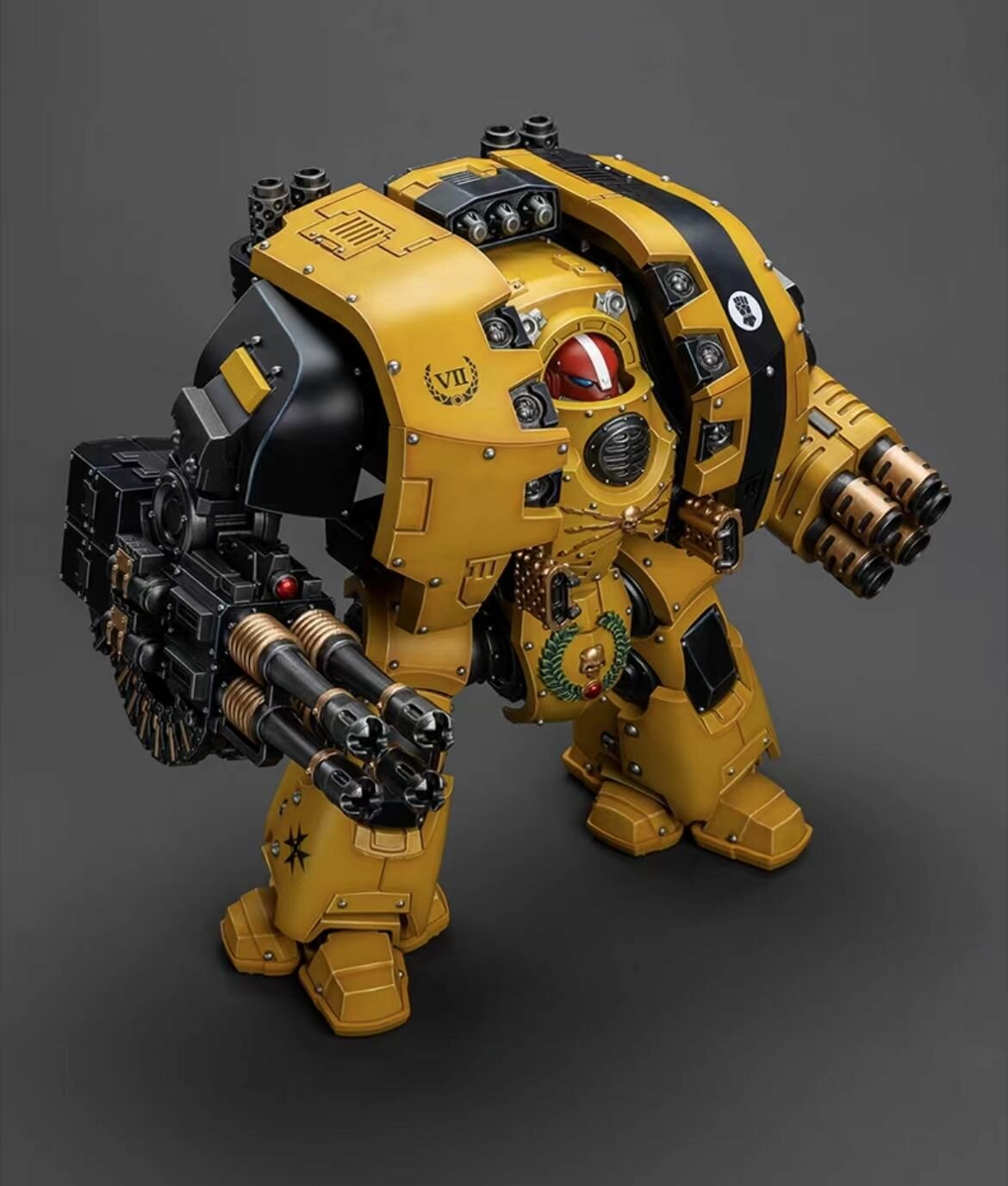 Warhammer 40000/фигурка- Imperial Fists Leviathan Dreadnought with Cycionic Melta Lance and Storm Cannon /Подарок для мальчика/28.6CM(коробка)