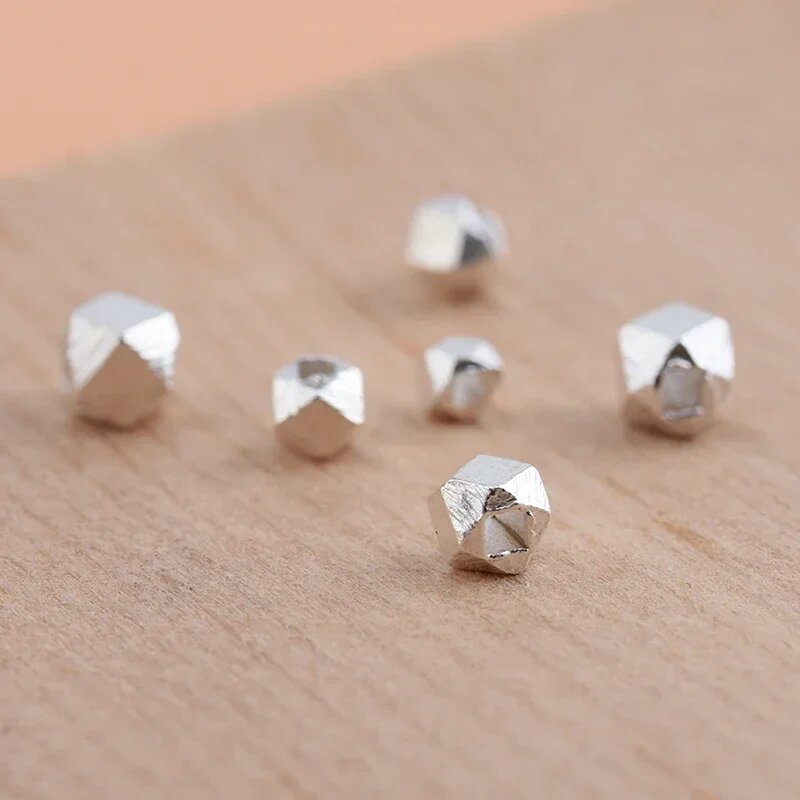 Браслеты из серебра 925 пробы с бусинами, цвет 3mm, 5 шт.
