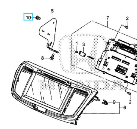 Болт с фланцем 5х7; Артикул Honda/Acura: 91551SWA901 (Оригинал)
