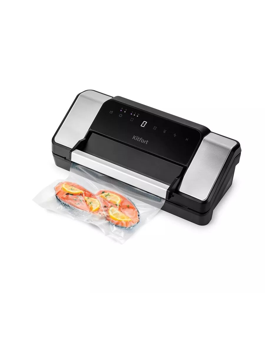Вакуумный упаковщик Kitfort КТ-1532 130Вт черный/серебристый