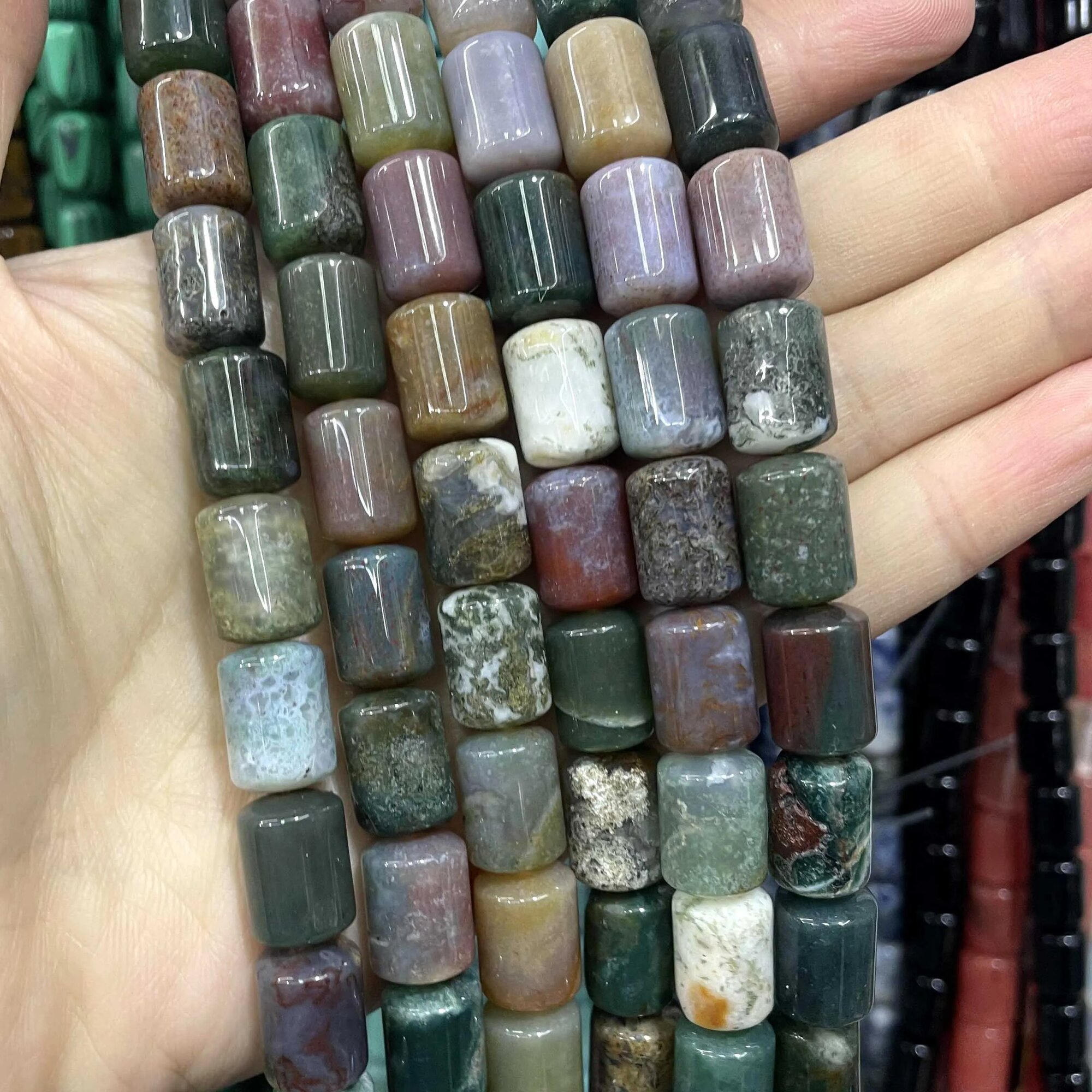 Бусины India Agate 10x14 мм