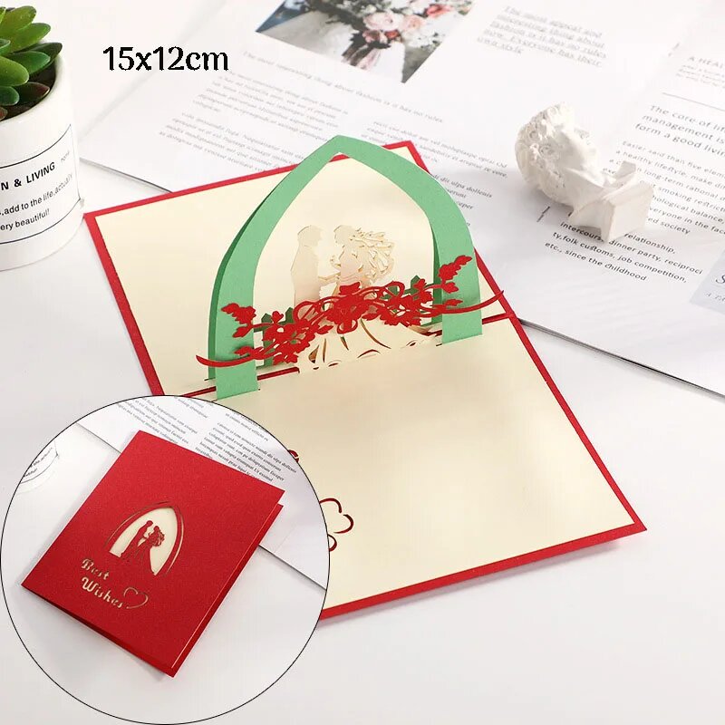 3D открытка WEHRPARTY Красный, Style 9