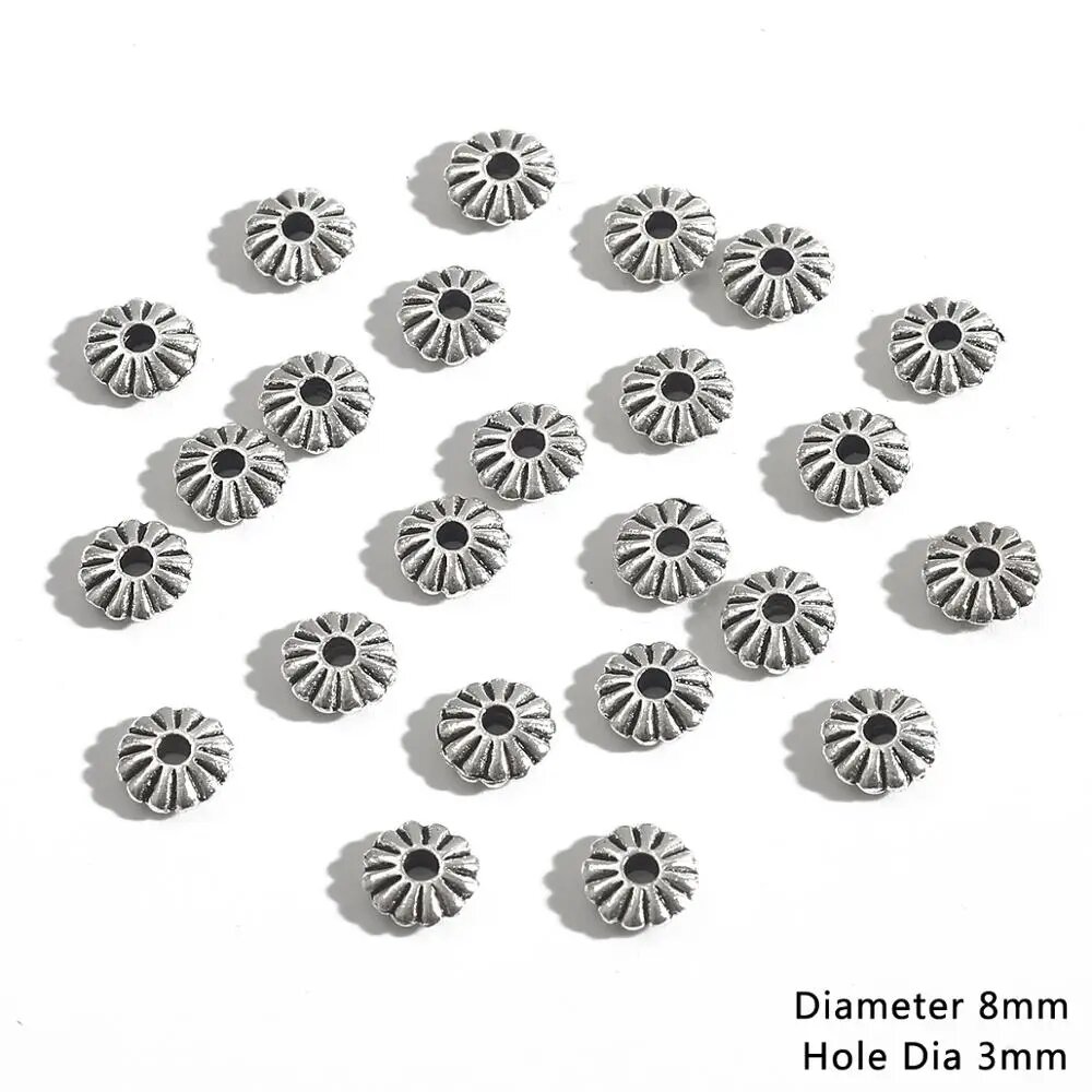 Бусины-разделители для бижутерии, серебристые, Celadon, 30-200 шт 30pcs