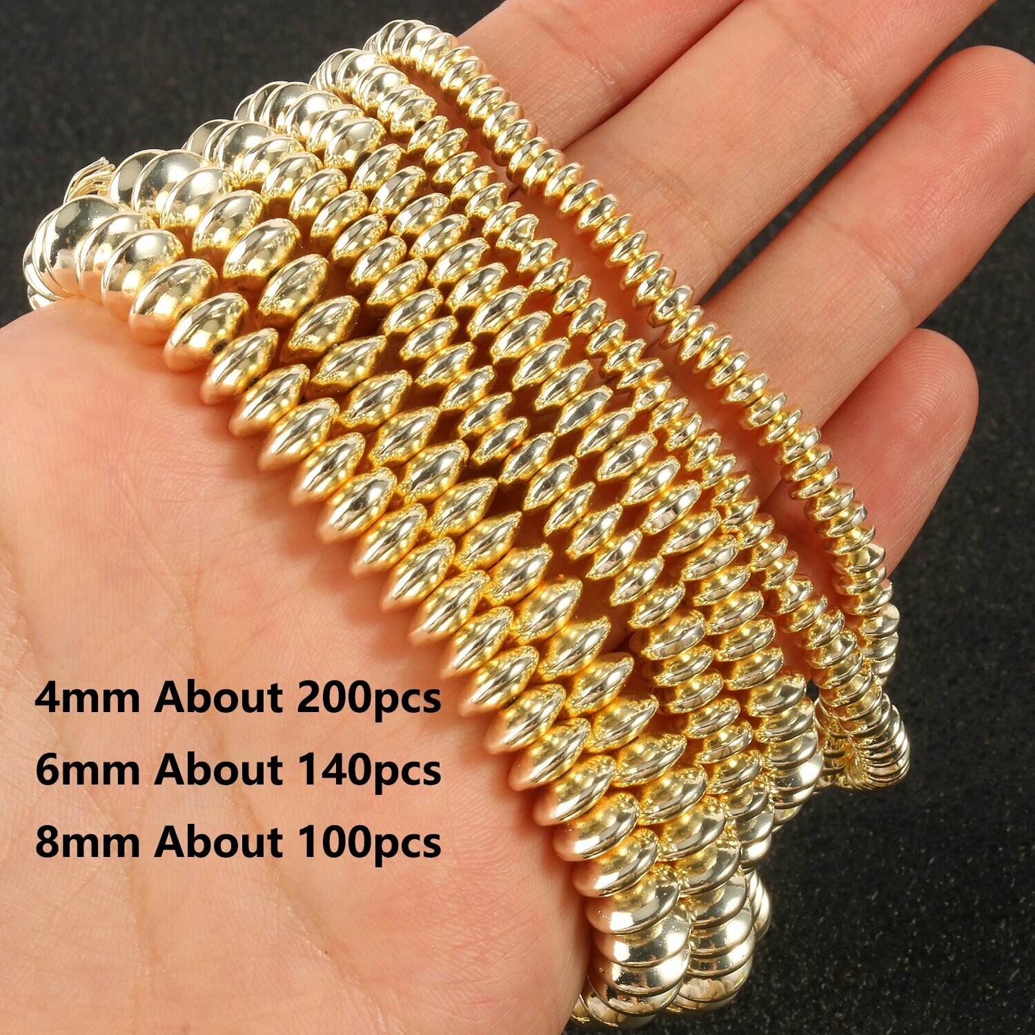 Бусины из гематита TANANTA 9K Золотой цвет 8mm, 10