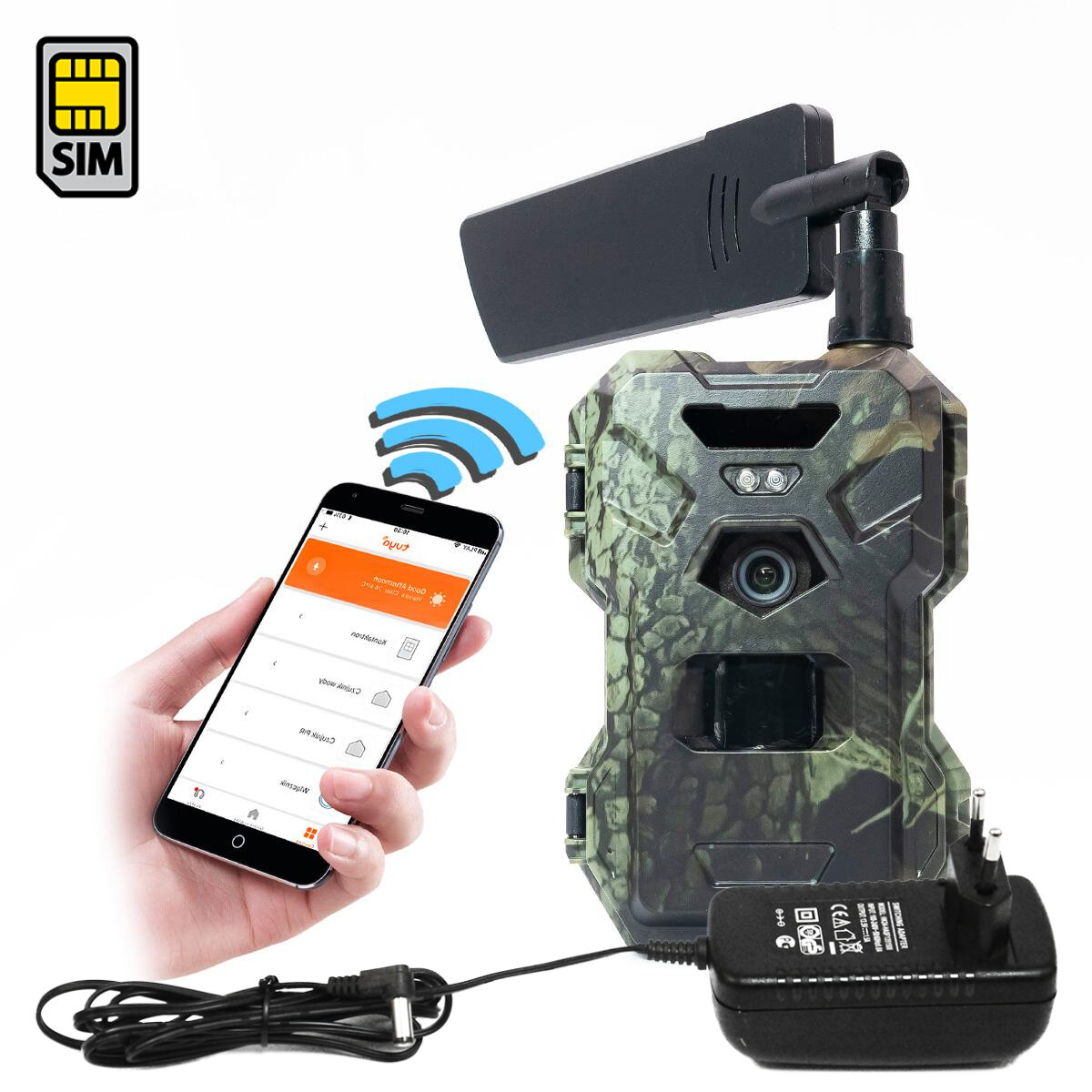 Фотоловушка TUYA/2К/4G для охоты и охраны дачи Филин 2K-HC-880 Pro-TUYA (8хАА) с SIM картой с датчиком движения и невидимой ночной ИК подсветкой. Виде