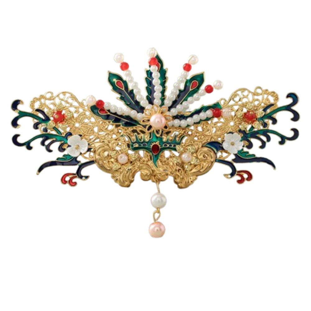 Золотая корона для волос в стиле Ханьфу