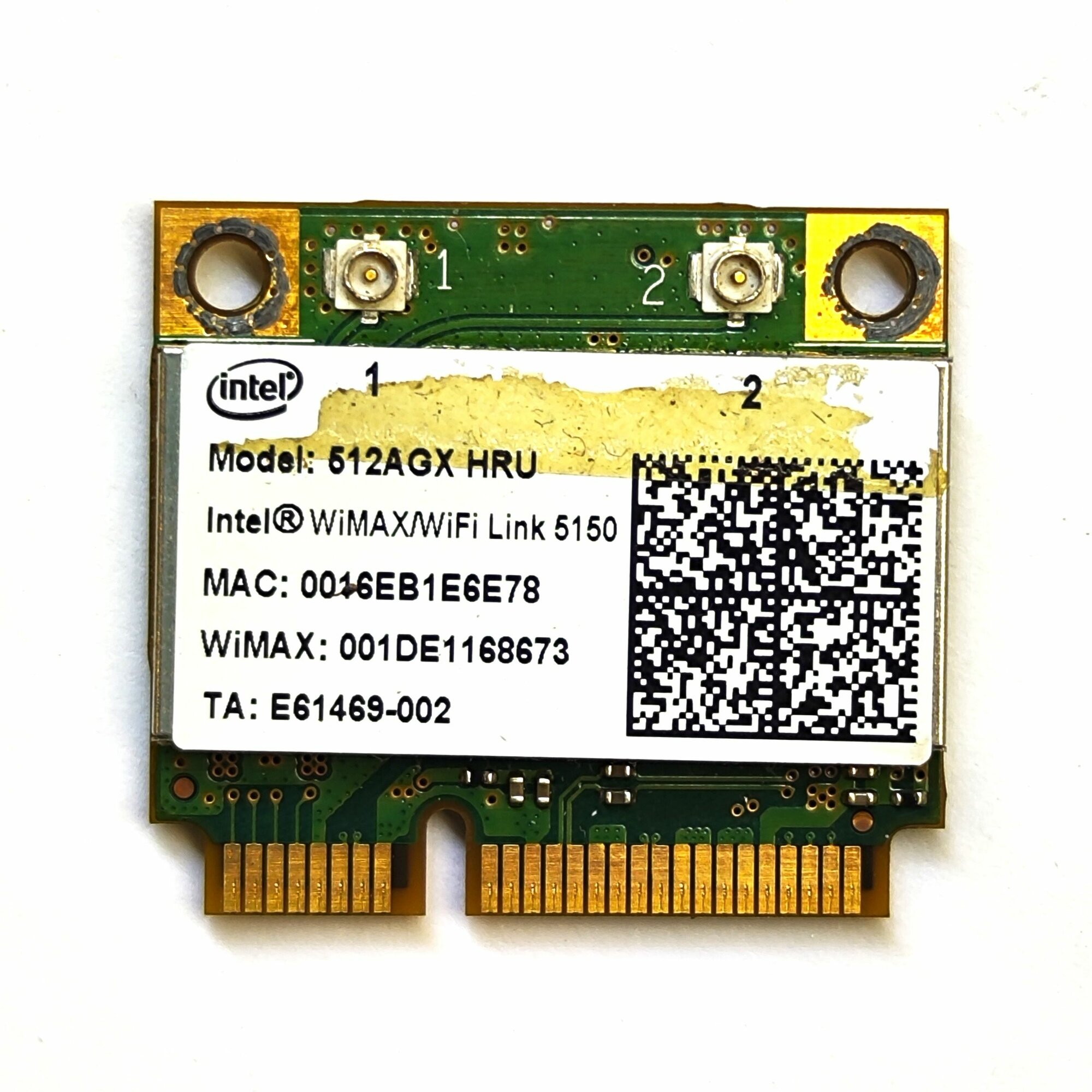 Сетевой модуль Wi-Fi адатер для интернета WiFi сетевая карта mini PCI-E Intel 512AGX HRU wimax для ноутбука