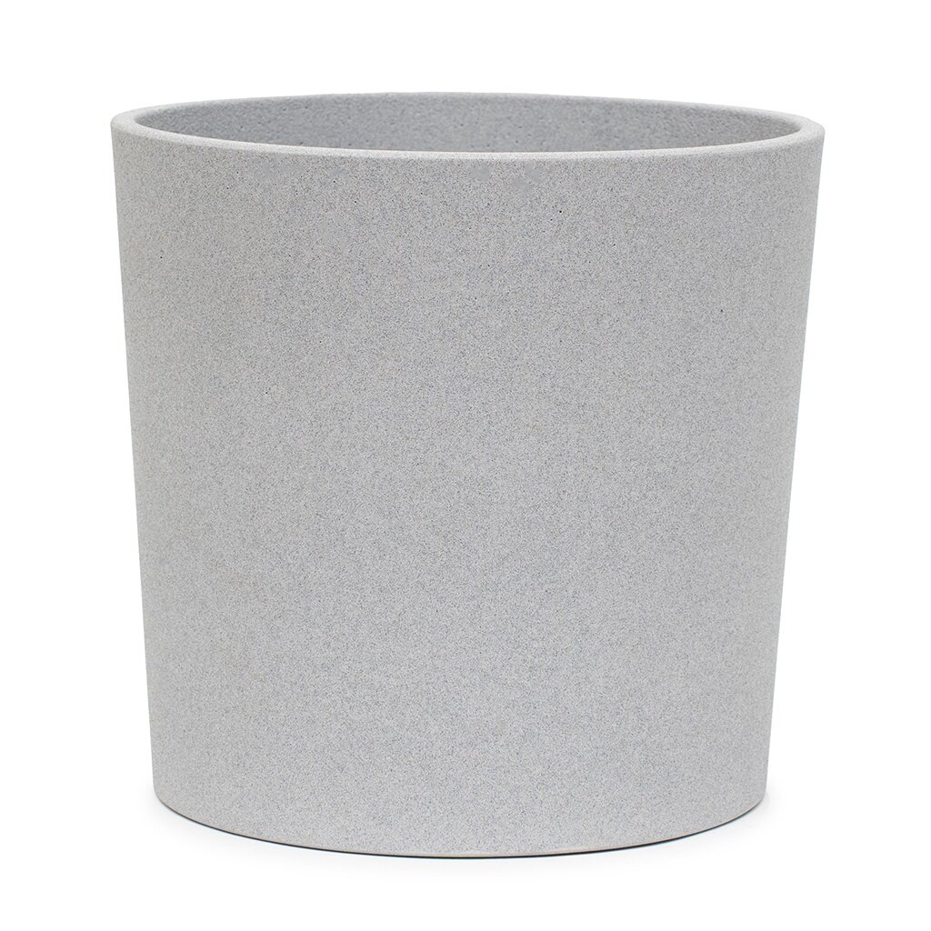 Кашпо для цветов Композит из бетона "Флок" 0,6 л диаметр 11 см, h 9,9 см, форма кедр-1, белый (ТОВ546656)